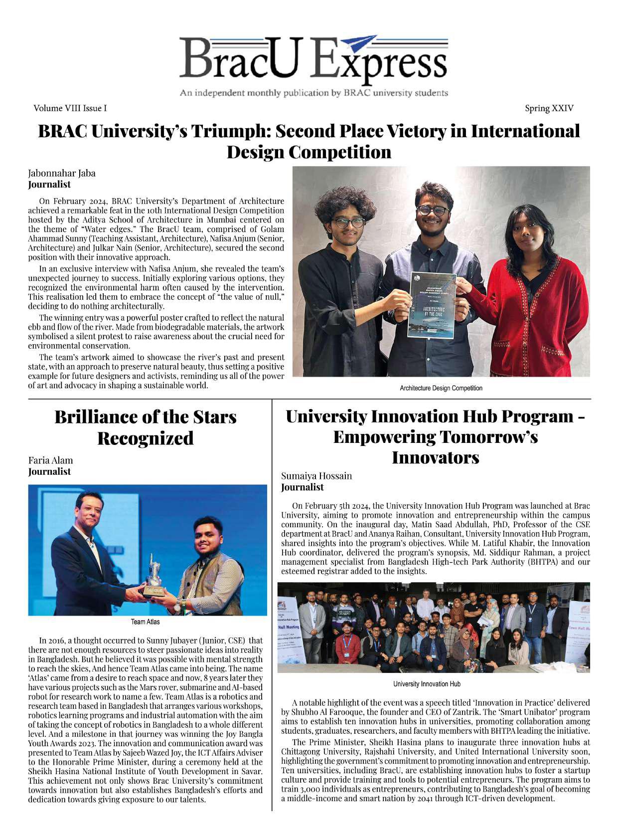 Volume VIII Issue I - BRACU Express